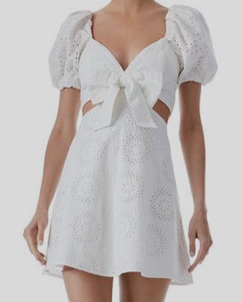 Alice & Olivia White Linen Dress by Alice & Olivia - Pickle