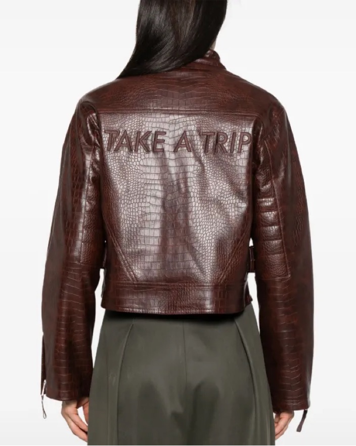 House Of Sunny Croc Leather Jacket | Pickle