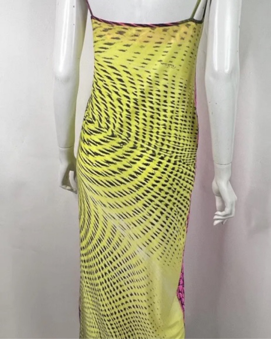 Roberto Cavalli SS2001 Print Nylon Dress by Roberto Cavalli - Pickle
