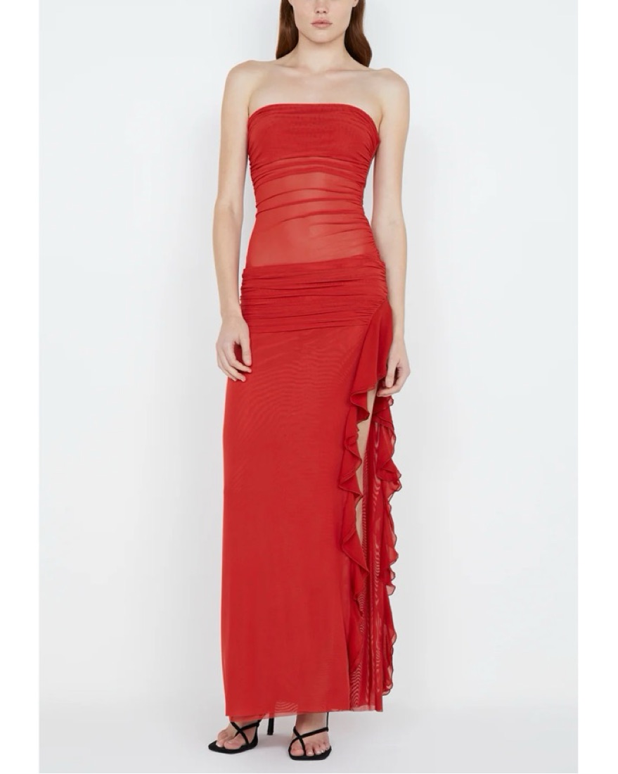 Red Bec and Bridge Strapless Dress | Pickle