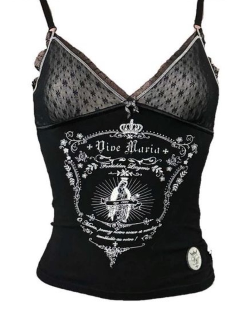 Vive Maria Black Virgin Mary Camisole by Vive Maria - Pickle