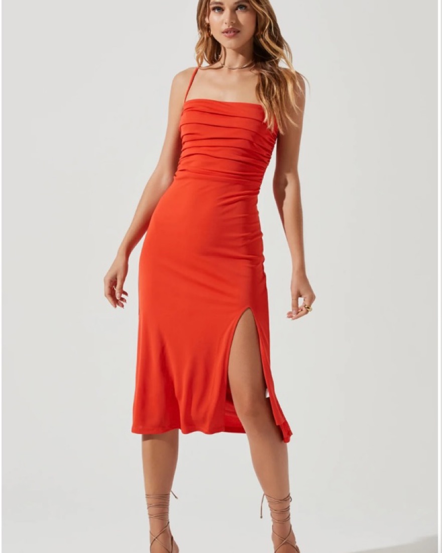 Red ASTR the Label Midi Dress by Astr The Label - Pickle