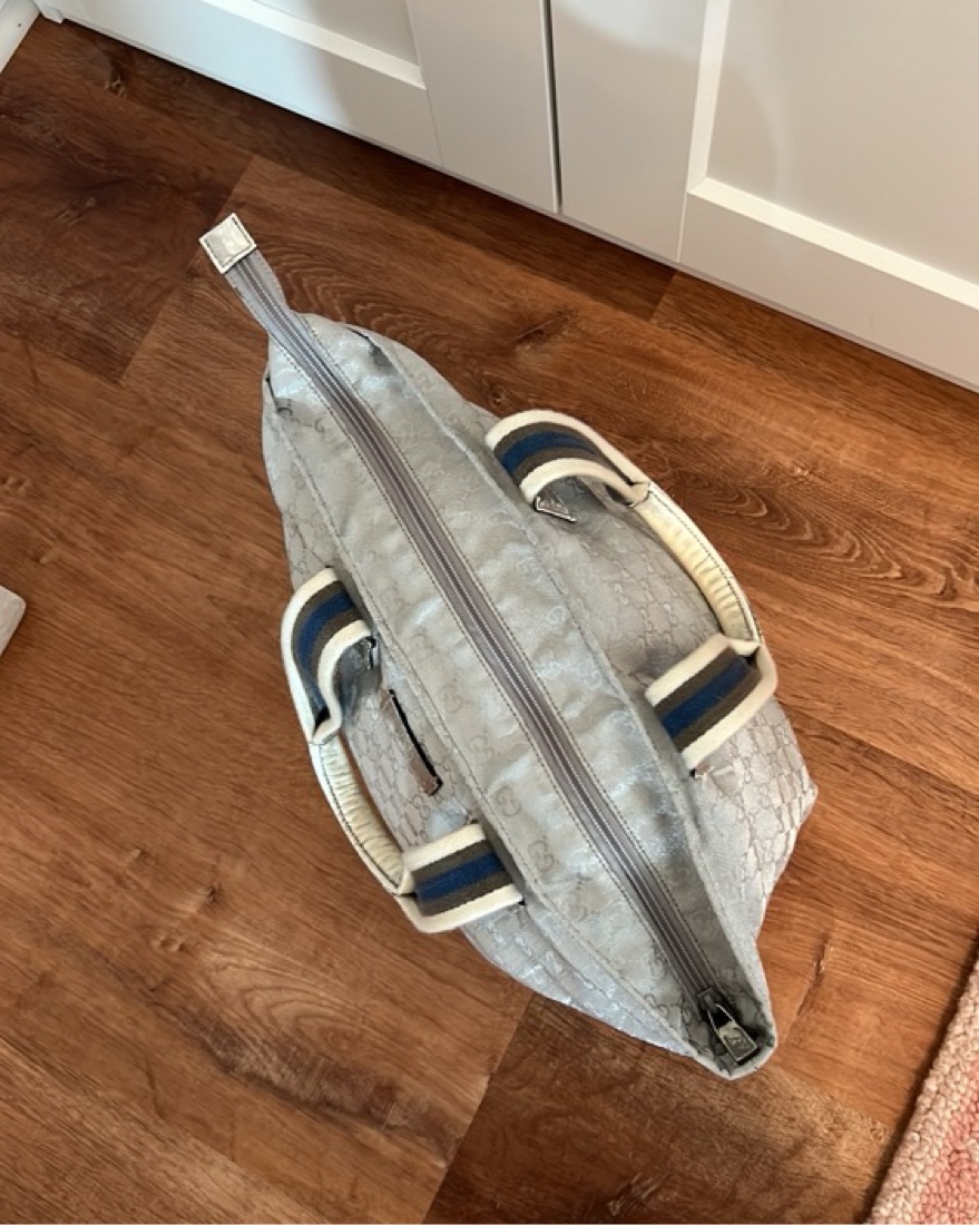 GUCCI Shoulder Tote Bag GG Canvas Silver by Gucci - Pickle