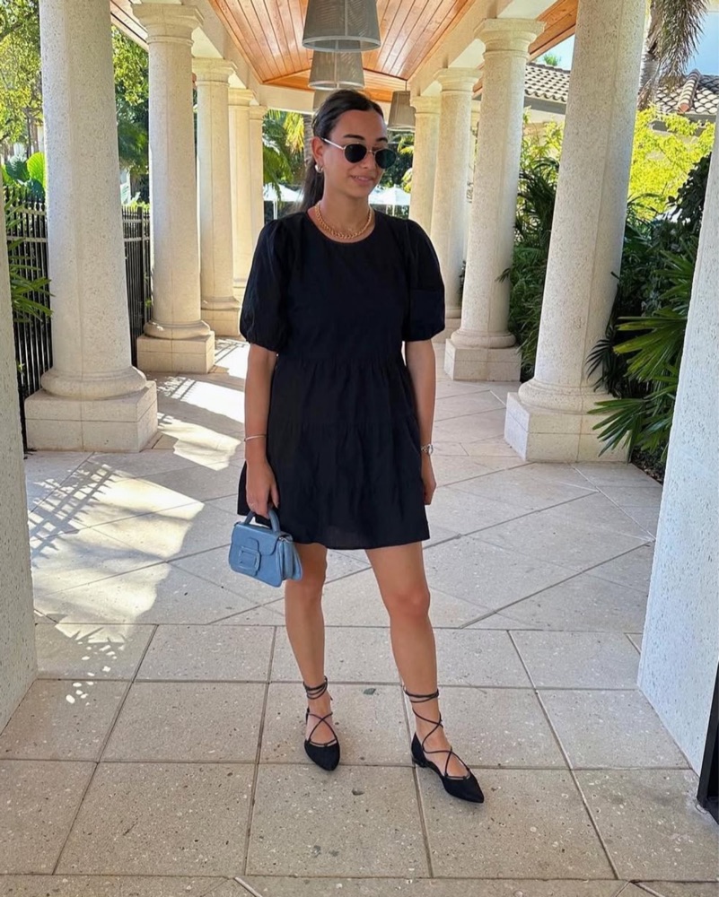 Chic Black Short Sleeve Dress by Abercrombie and Fitch - Pickle