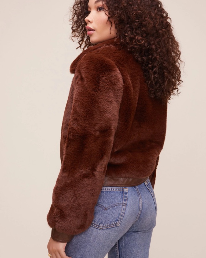 ASTR The Label Patricia Fur Jacket by Astr The Label - Pickle