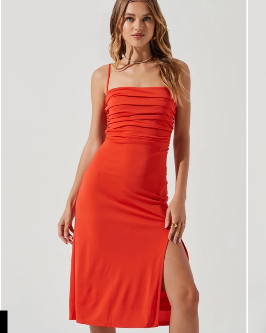 Red ASTR the Label Midi Dress by Astr The Label - Pickle