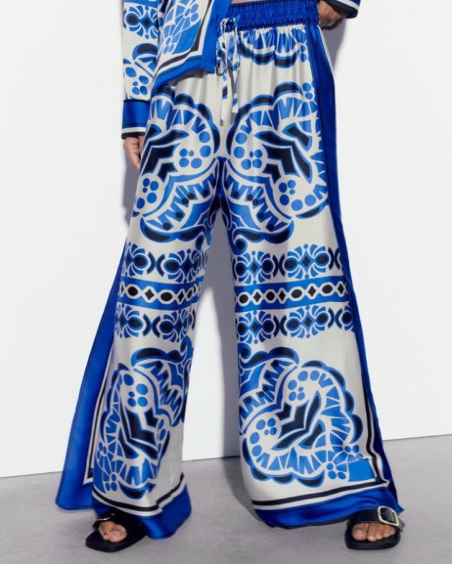 Flowy Set Blue And White Top/bottom by Boutique - Pickle