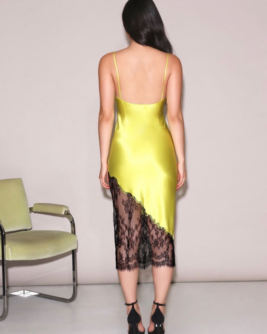 Fleur Du Mal Silk And Lace Midi Dress by Fleur Du Mal - Pickle