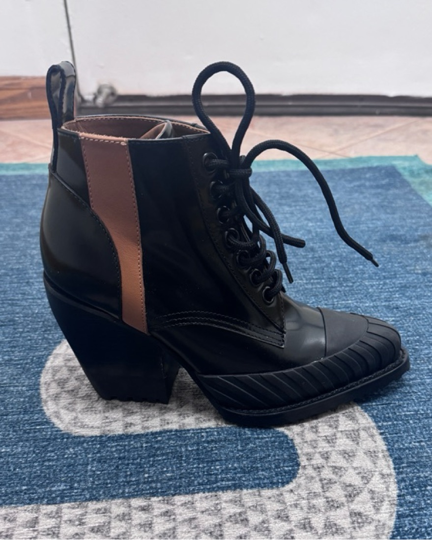 Chloé Patent Leather Ankle Boots by Chloe - Pickle