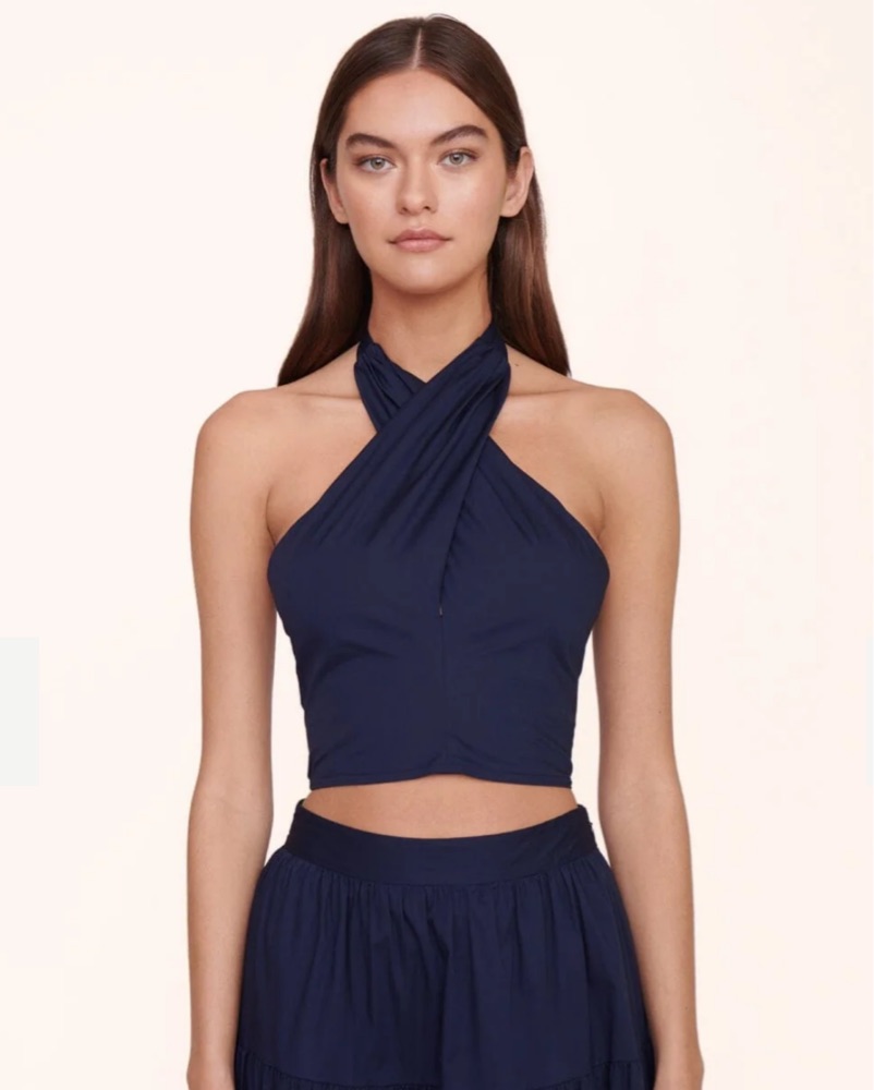 Staud Navy Halter Top by Staud - Pickle