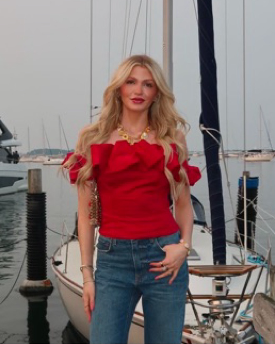 Elegant Red Ruffled Top | Pickle