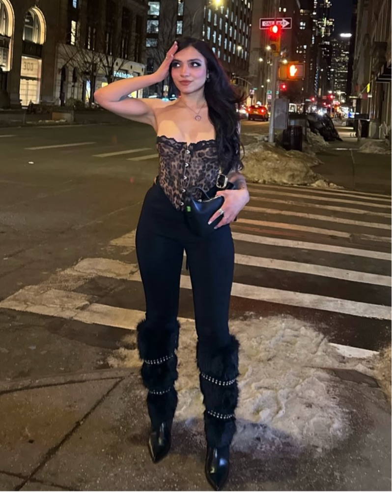 Studded Faux Fur Boots - Black by Fashion Nova - Pickle